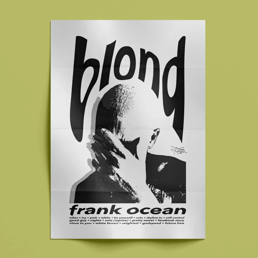 Buy Frank Ocean Blonde Album Art Wall Decor | Tinopia | Wall Art