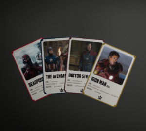 Best Marvel Movies Cards Pack of 4 | Avengers, Deadpool, Iron Man ...