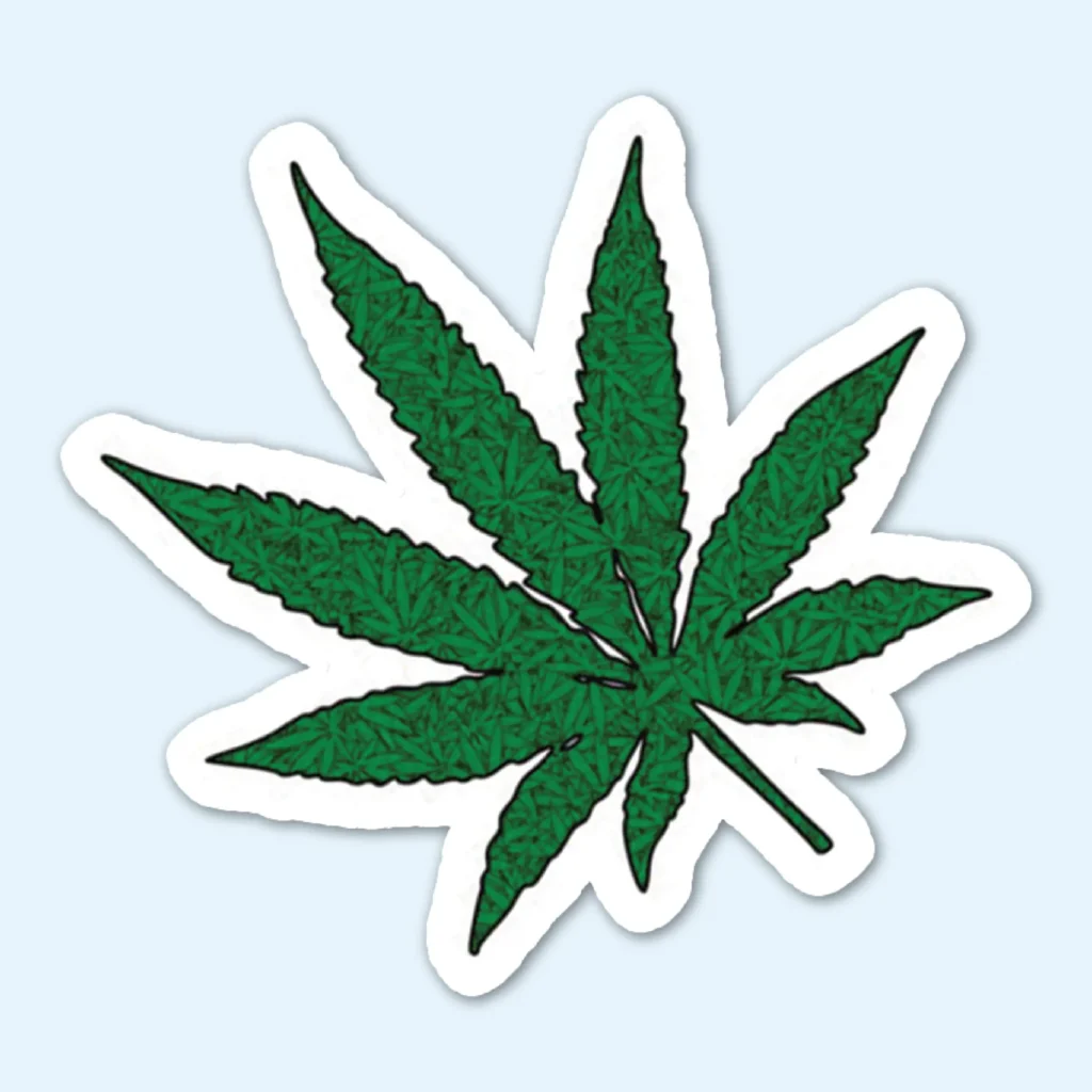 Cannabis Leaf Sticker | Weed