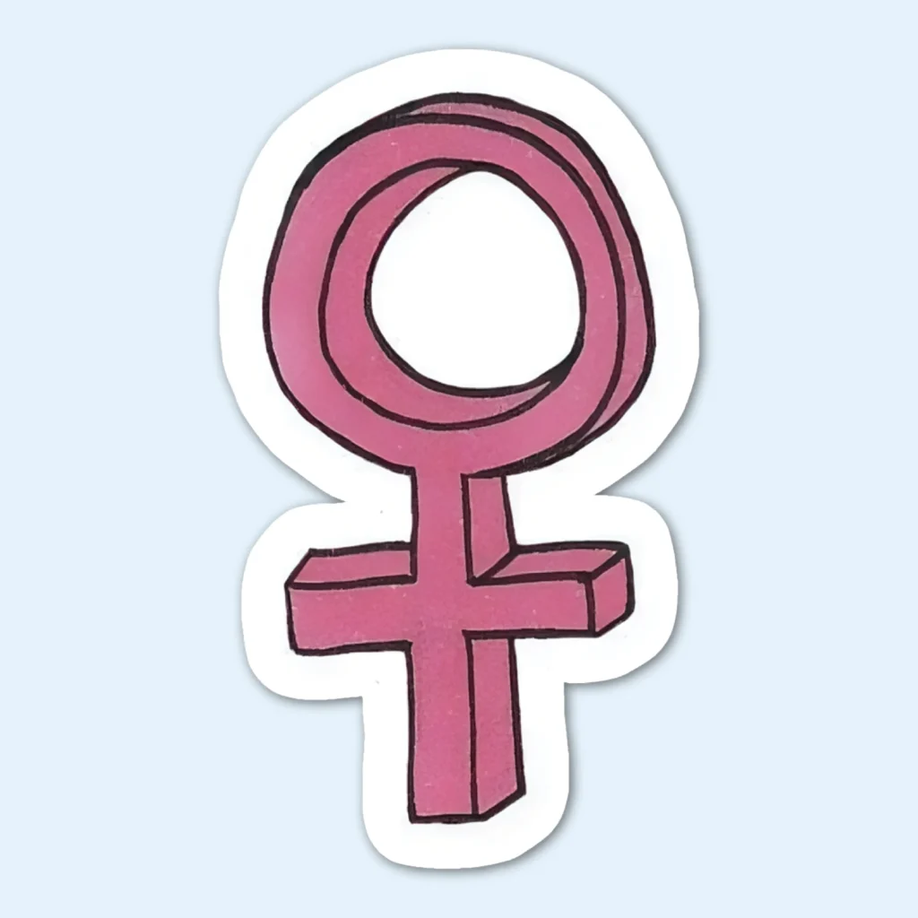 Feminist Gender Girl Power Sticker | Cute Girly Stickers
