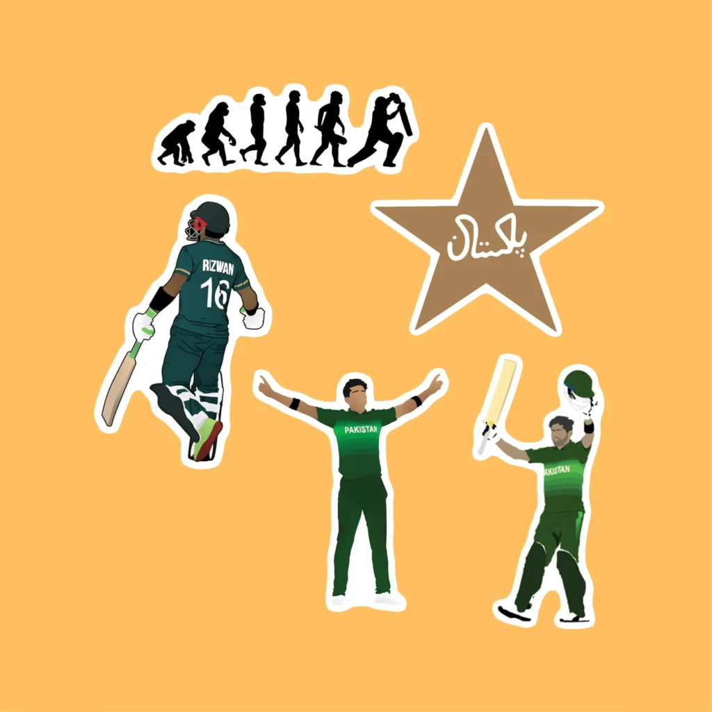 Pakistan Cricket Sticker Pack