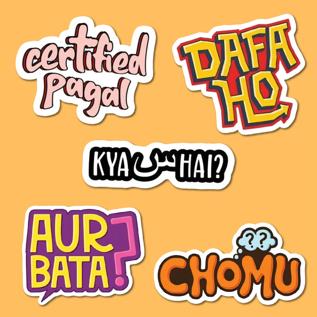 Buy Urdu Slang Sticker Pack Online Pakistan | Tinopia